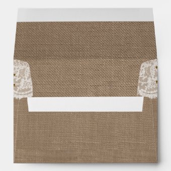 The Rustic Twine Bow Wedding Collection Envelope | Zazzle