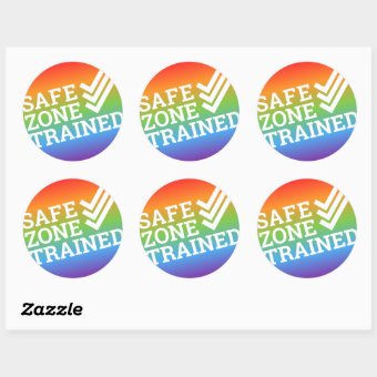 The Safe Zone Project "Trained" Sticker | Zazzle