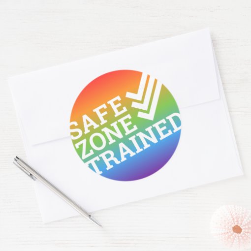 The Safe Zone Project "Trained" Sticker | Zazzle