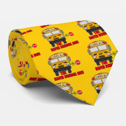 The safer school bus tie | Zazzle