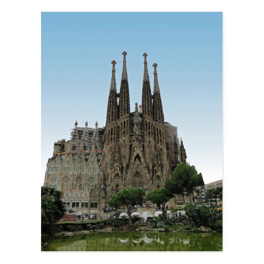 The Sagrada Familia, Barcelona, Spain Postcard | Zazzle.com