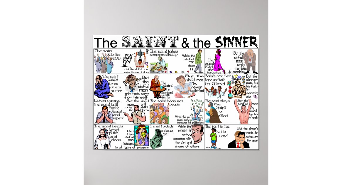 The Saint & the Sinner Poster | Zazzle