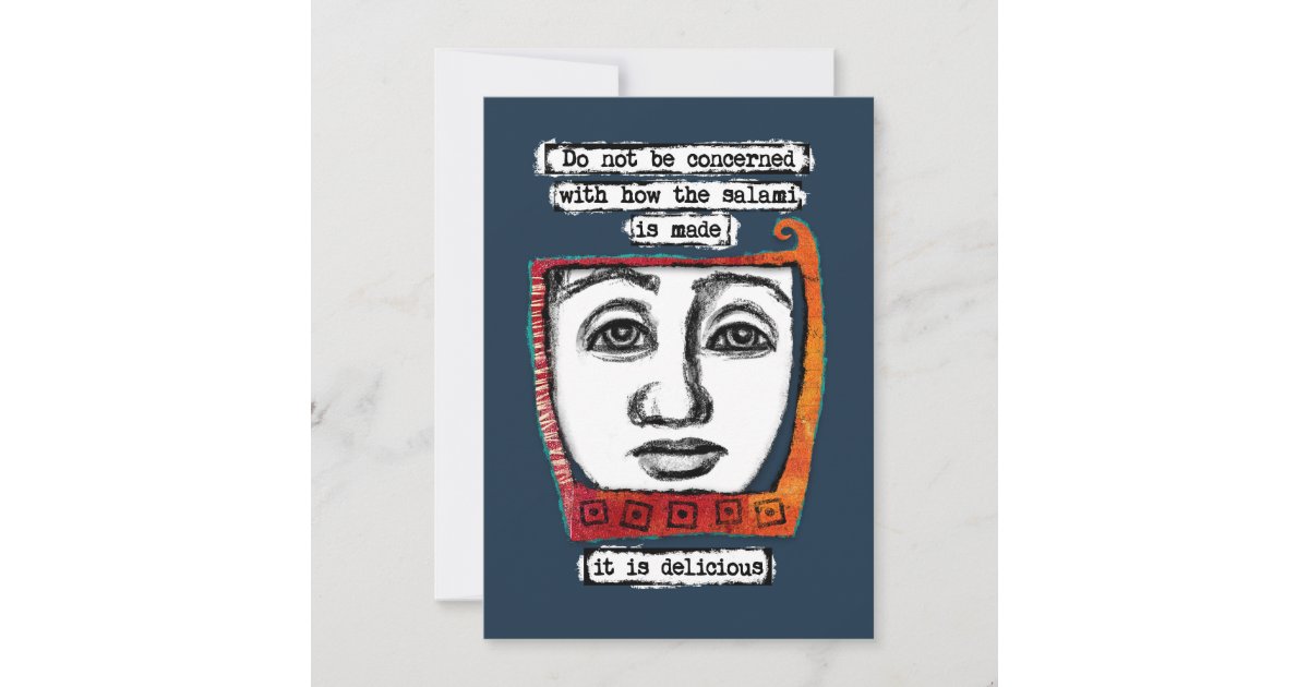 The Salami Is Delicious Greeting Cards | Zazzle