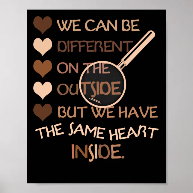 The Same Heart Inside - History Month Black Poster | Zazzle