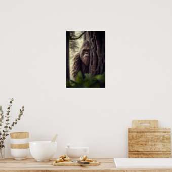 The Sasquatch, Bigfoot, Fantasy Art, Urban Myth Poster | Zazzle