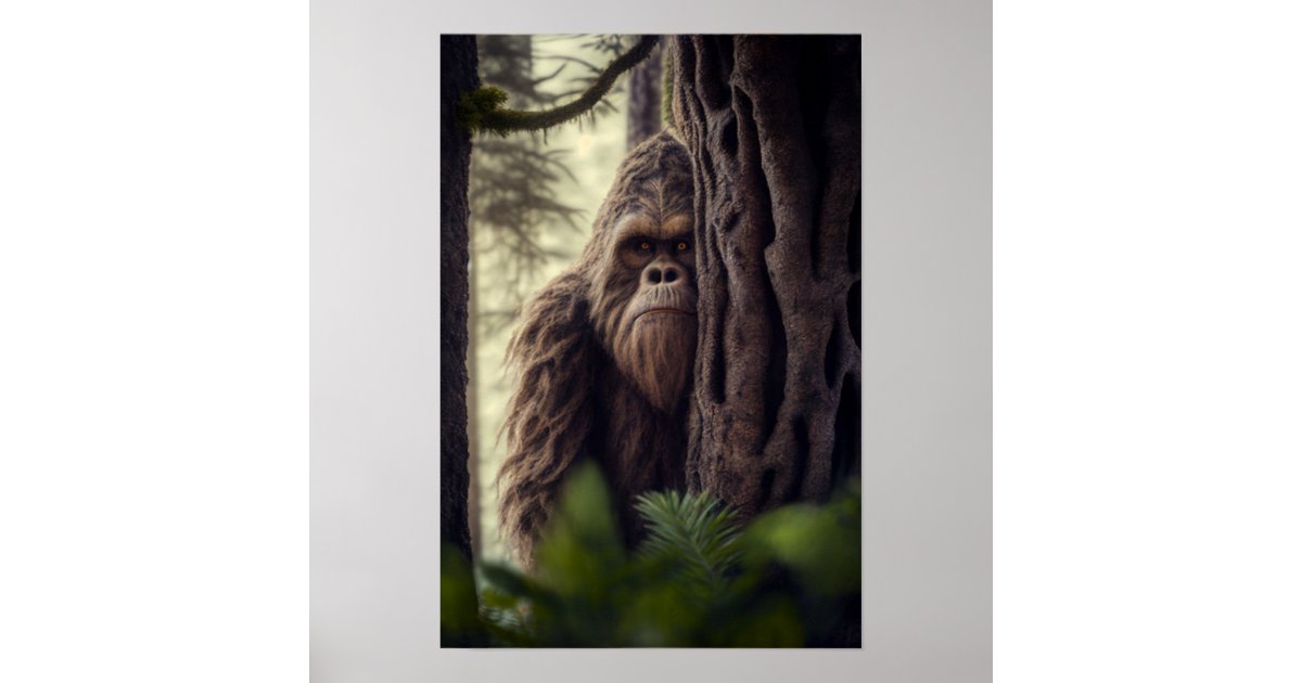 The Sasquatch, Bigfoot, Fantasy Art, Urban Myth Poster | Zazzle