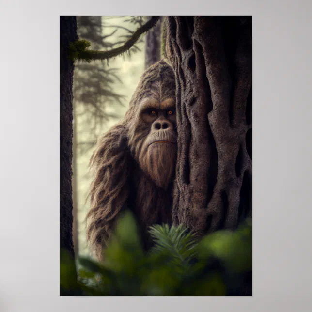 The Sasquatch, Bigfoot, Fantasy Art, Urban Myth Poster | Zazzle
