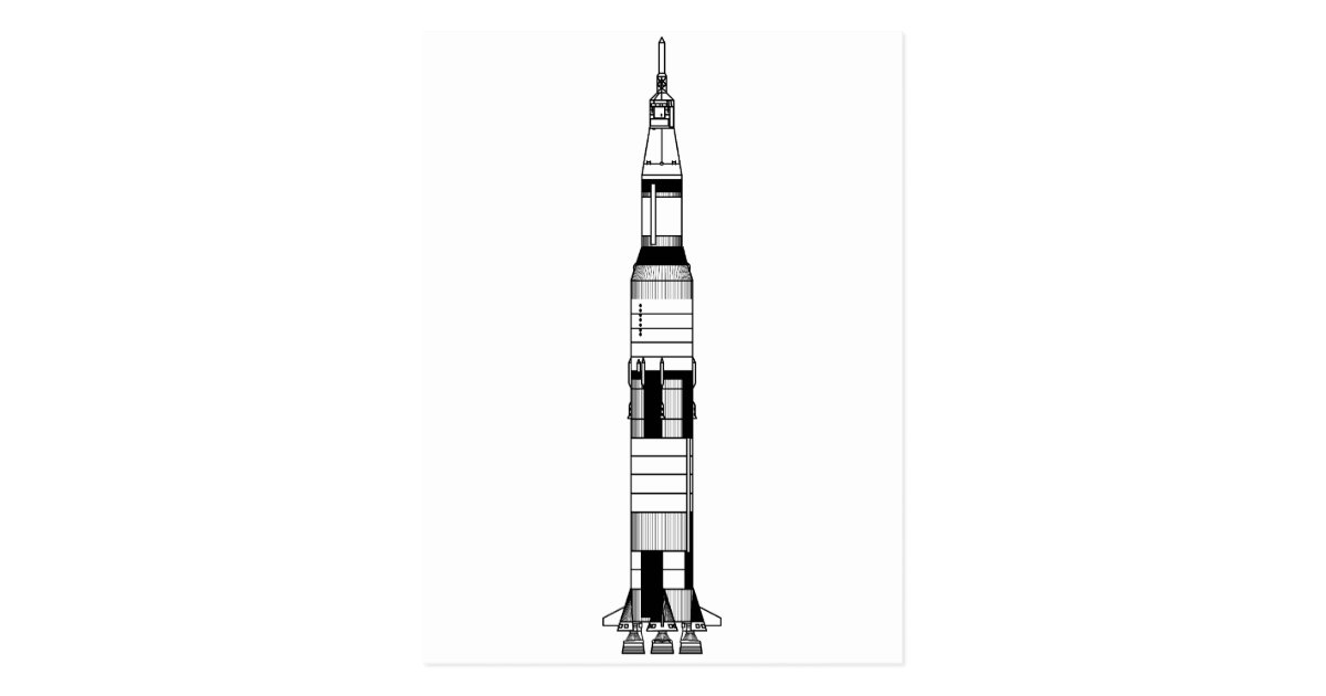 The Saturn V Rocket Postcard | Zazzle.com