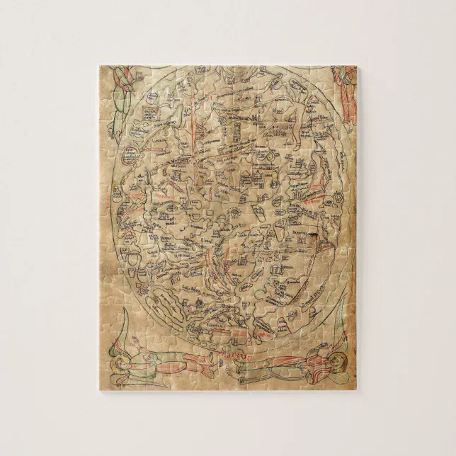The Sawley Map Imago Mundi Honorius Augustodunensi Jigsaw Puzzle | Zazzle