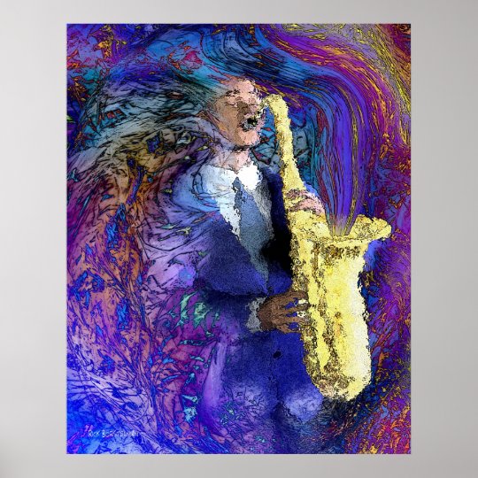The Sax Player Poster | Zazzle.com