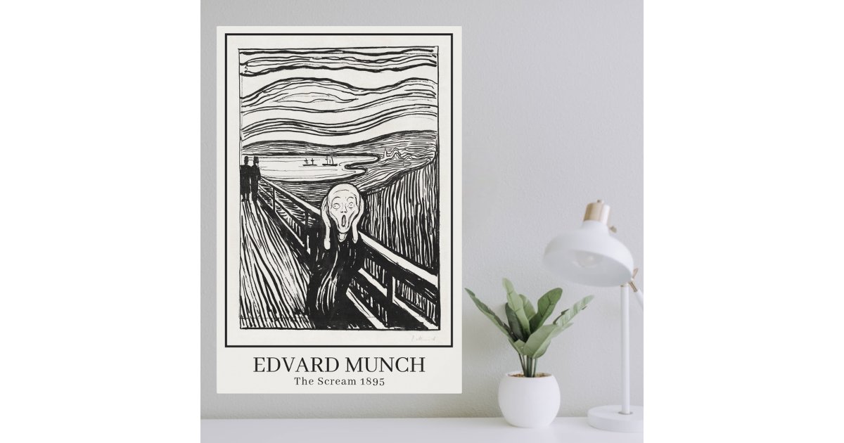 The Scream (1895) by Edvard Munch Poster | Zazzle