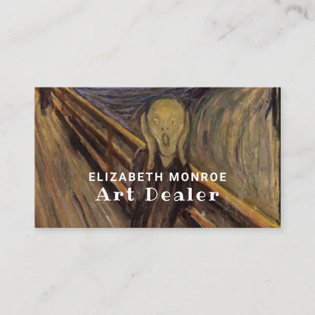 The Scream By Edvard Munch, Art Dealer Business Card | Zazzle