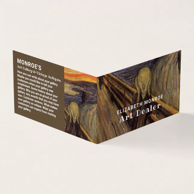 The Scream By Edvard Munch, Art Dealer, Detailed Business Card | Zazzle