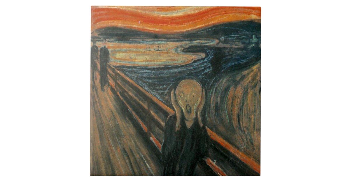 The Scream by Edvard Munch Ceramic Tile | Zazzle