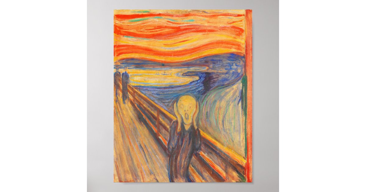 The Scream by Edvard Munch Poster | Zazzle
