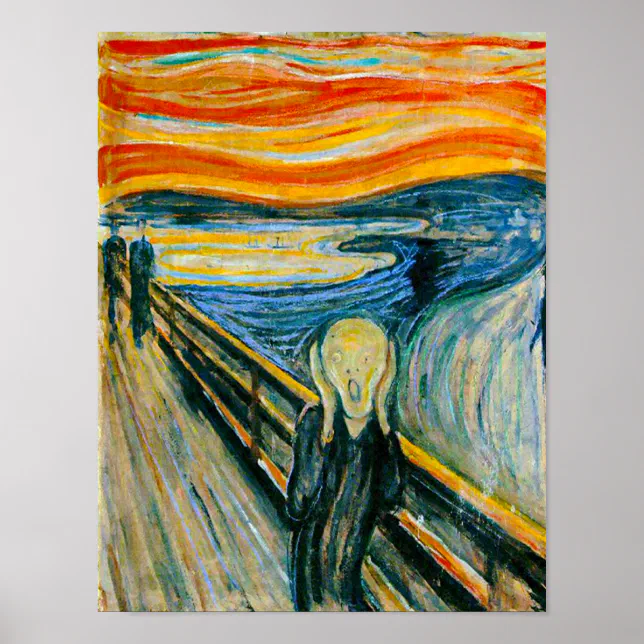 The Scream by Edvard Munch Poster | Zazzle