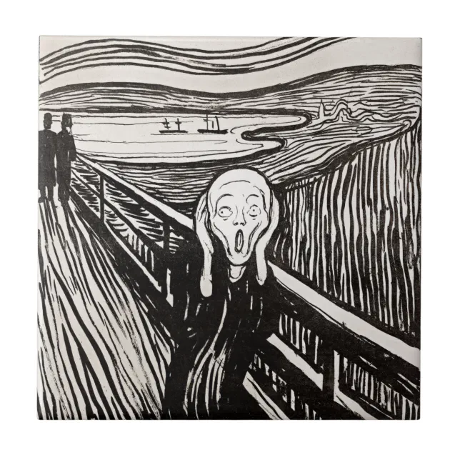 The Scream by Edward Munch Ceramic Tile | Zazzle