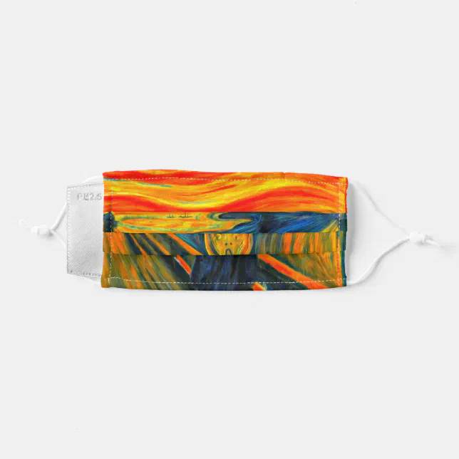 The Scream by Munch, Fine Art Adult Cloth Face Mask | Zazzle