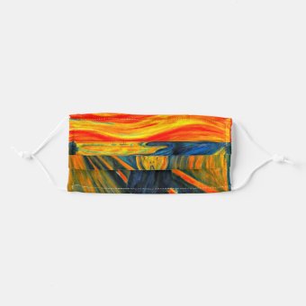 The Scream by Munch, Fine Art Adult Cloth Face Mask | Zazzle