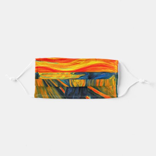 The Scream by Munch, Fine Art Adult Cloth Face Mask | Zazzle