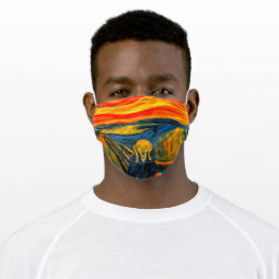The Scream by Munch, Fine Art Adult Cloth Face Mask | Zazzle