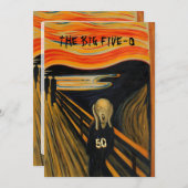 The Scream - Funny 50th Birthday Invitation | Zazzle
