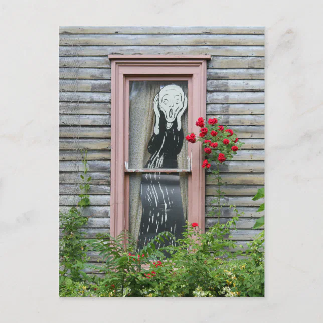 The Scream in a Window Postcard | Zazzle