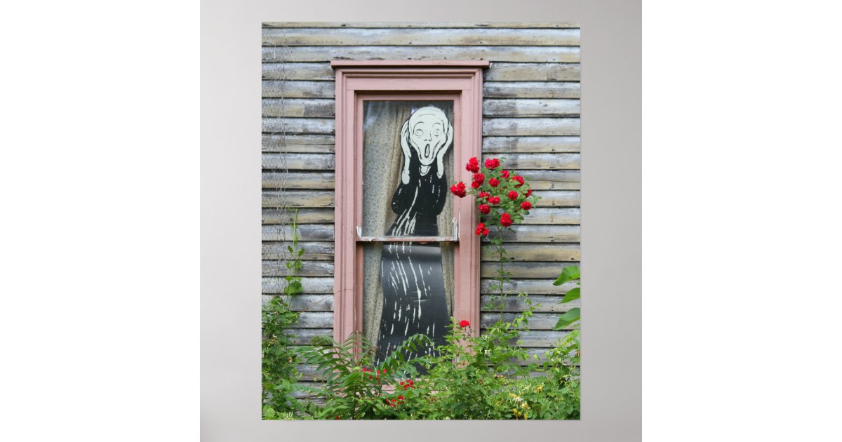 The Scream in a Window Poster | Zazzle