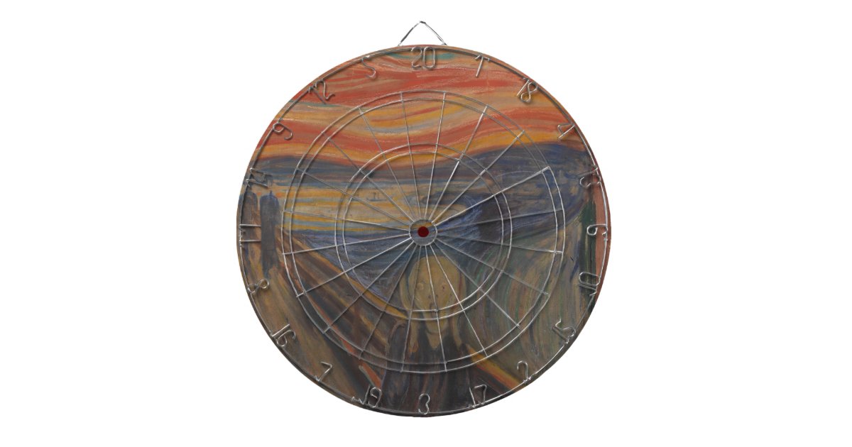 The Scream of Horror by Edvard Munch 1893 Dart Board | Zazzle