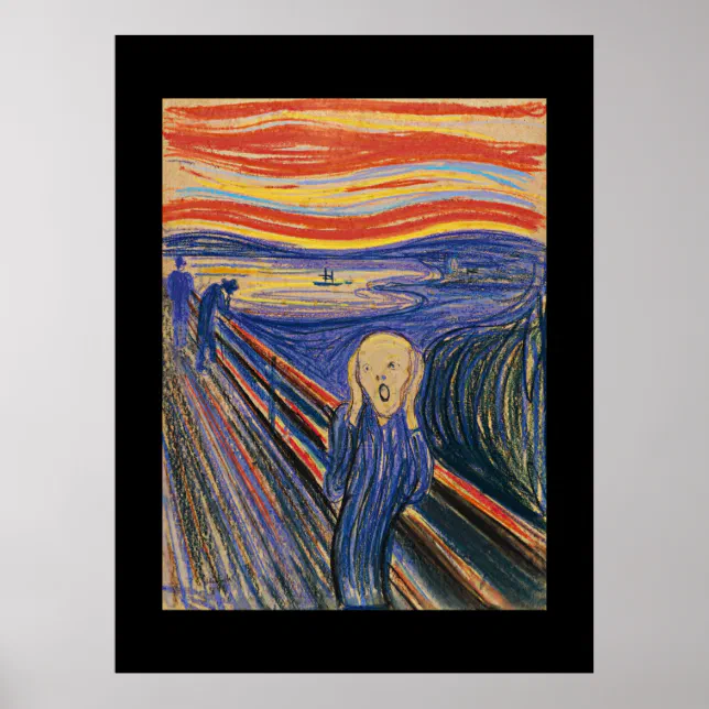 The Scream (pastel 1895) High Quality Extra Large Poster | Zazzle