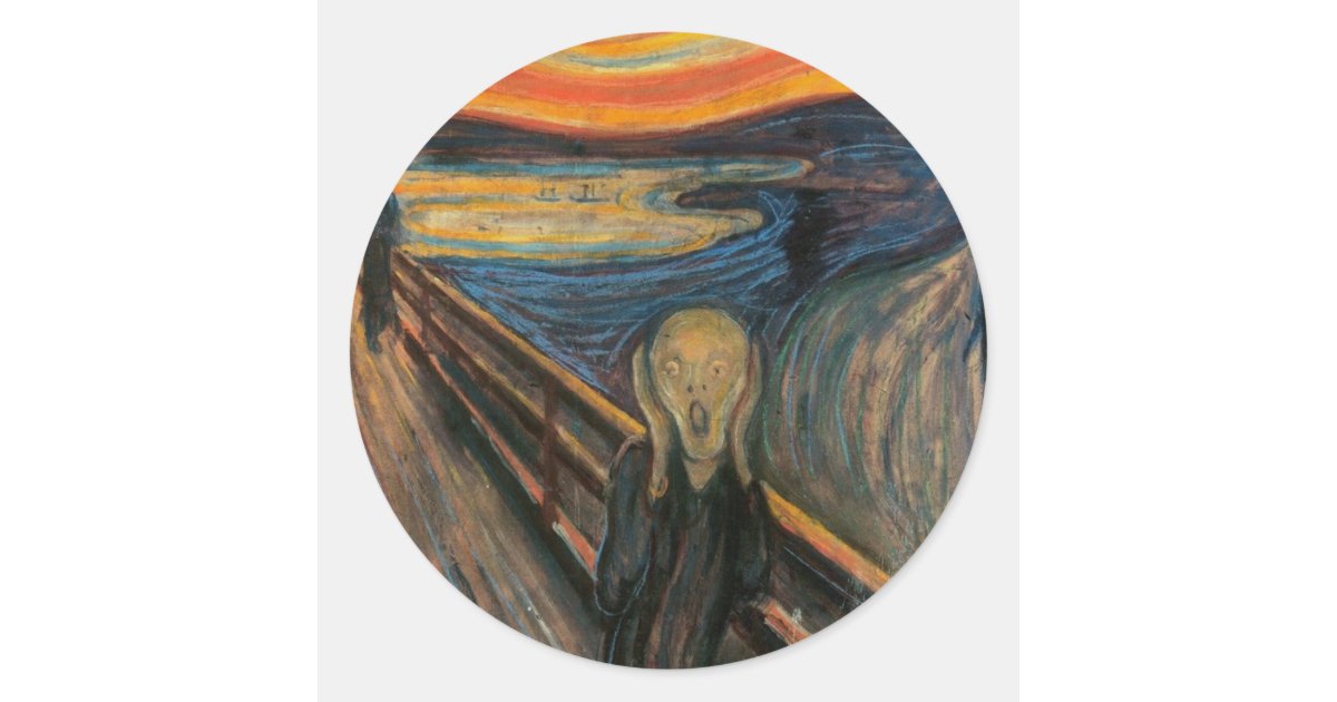The Scream Round Sticker | Zazzle