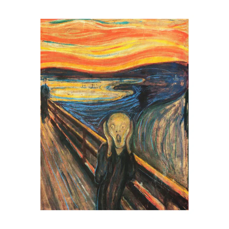 The Scream - Stretched Canvas Reproduction | Zazzle
