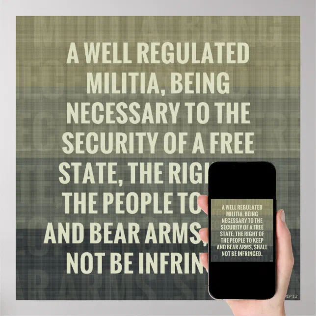 The Second Amendment Poster | Zazzle