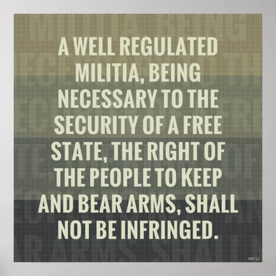 The Second Amendment Poster | Zazzle.com