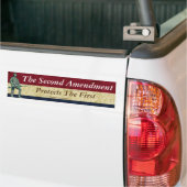 The Second Amendment Protects The First Bumper Sticker | Zazzle