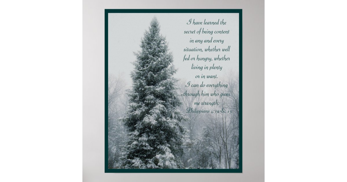 The Secret Christian Winter Scene Poster | Zazzle