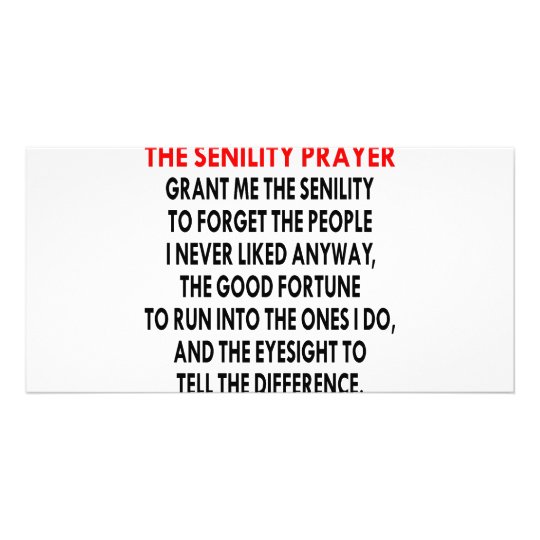The Senility Prayer Card | Zazzle.com