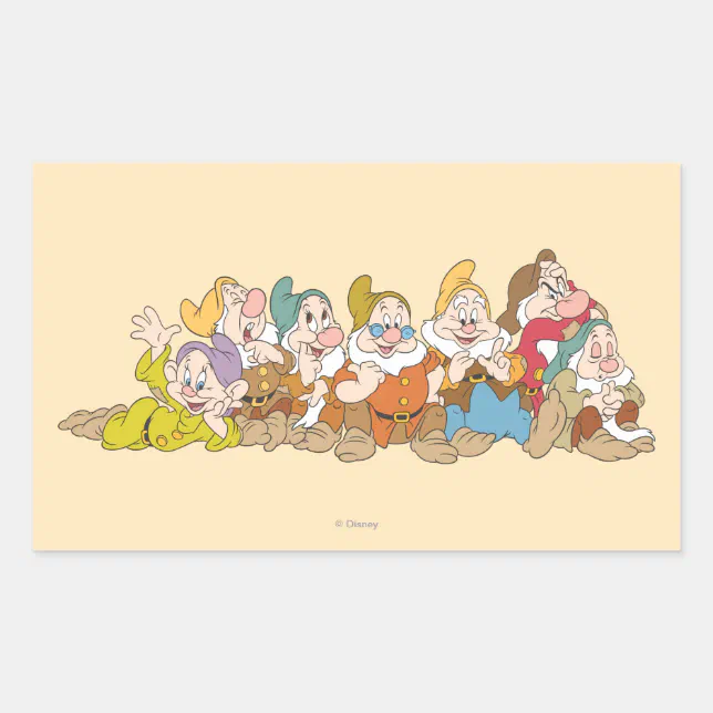 The Seven Dwarfs 2 Rectangular Sticker | Zazzle