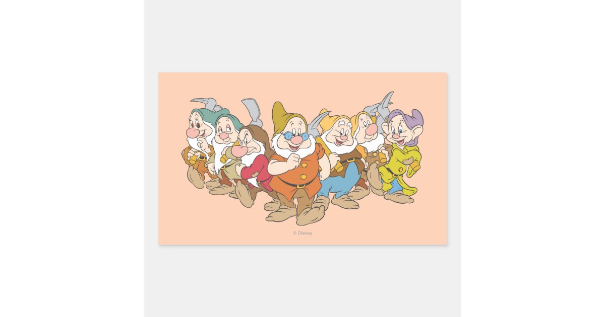 The Seven Dwarfs 6 Rectangular Sticker | Zazzle