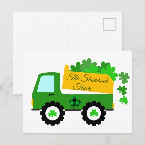 The Shamrock Truck Postcard | Zazzle