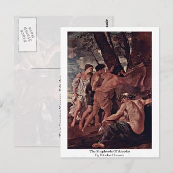 The Shepherds Of Arcadia By Nicolas Poussin Postcard | Zazzle