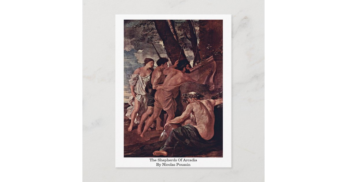 The Shepherds Of Arcadia By Nicolas Poussin Postcard | Zazzle
