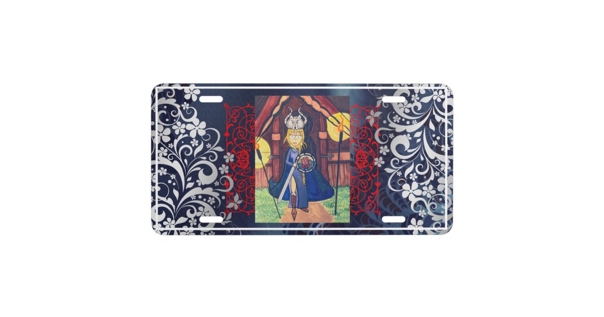 The Shield Maiden License Plate | Zazzle
