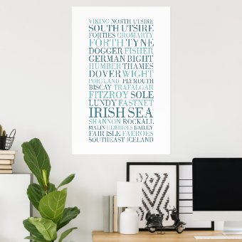 The Shipping Forecast, BBC Radio 4 Poster | Zazzle