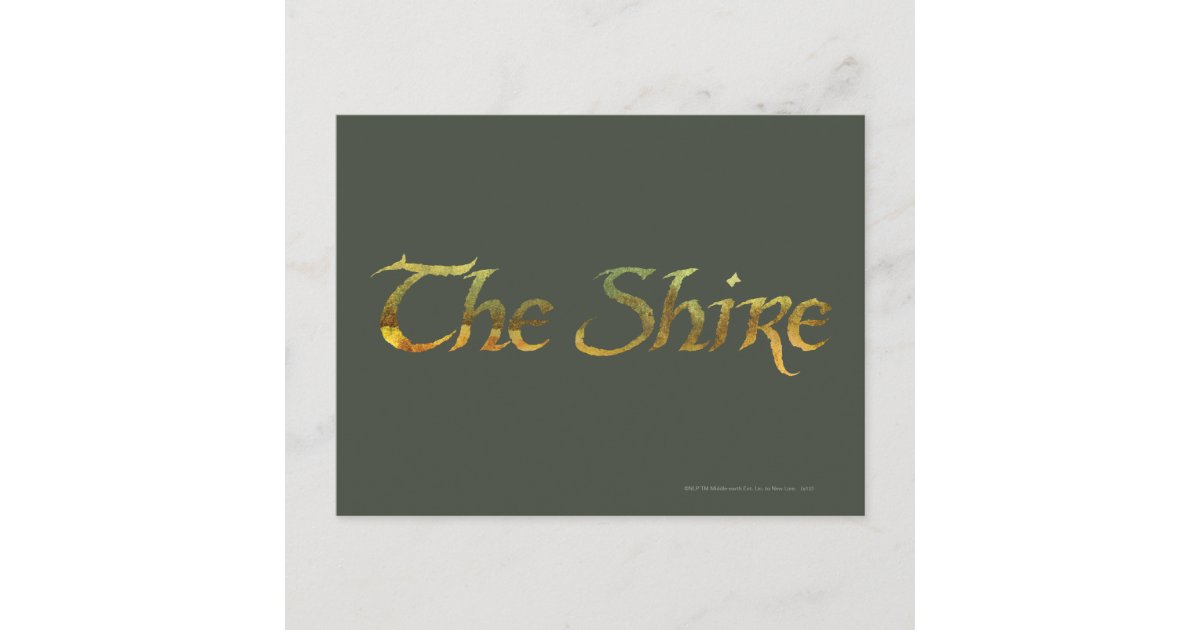 THE SHIRE™ Name Textured Postcard | Zazzle