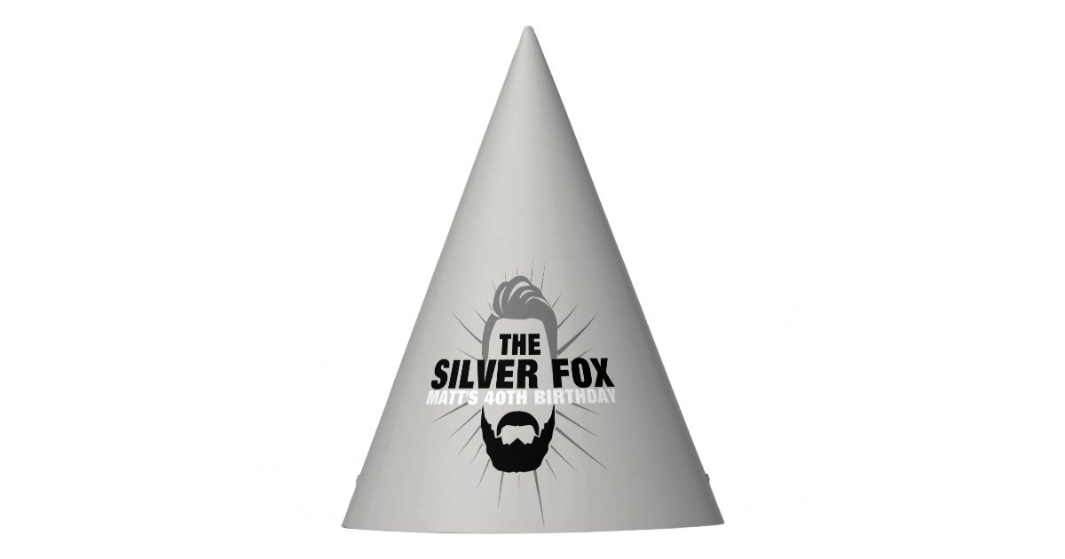 The Silver Fox party hat | Zazzle