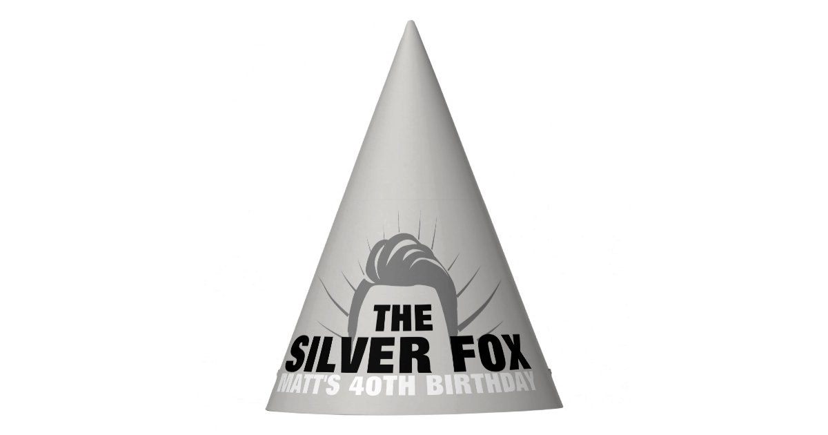 The Silver Fox party hat | Zazzle