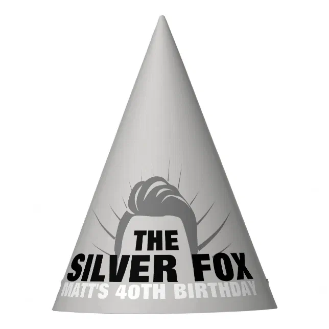 The Silver Fox party hat | Zazzle