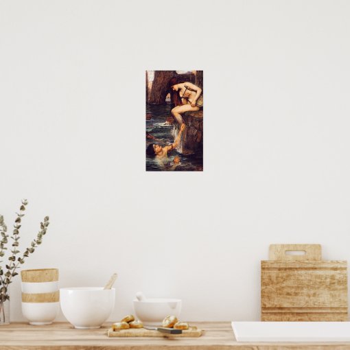 The Siren Pre Raphaelite by John W. Waterhouse Poster | Zazzle