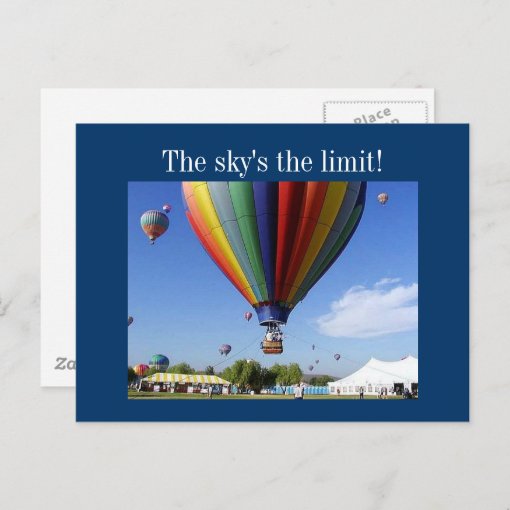 The Sky's the Limit! Postcard | Zazzle